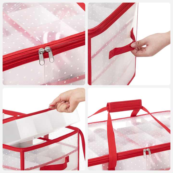 SONGMICS Christmas Baubles Storage Boxes - Foldable & Eco-friendly