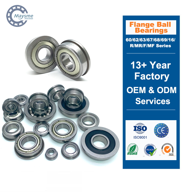 Miniature Flange Bearing F603 F604 F605 F606 F607 F608 F609 ZZ RS ABEC ...