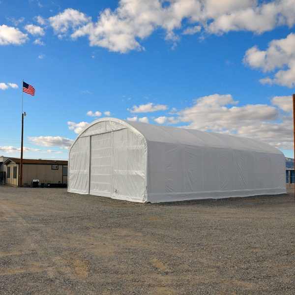 Durable Outdoor Storage Tent - PVC Fabric & Steel Frame