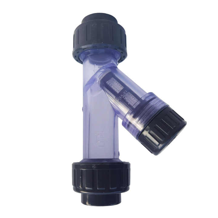UPVC Y-Type Filter Valve Transparent Three-Way PVC Sewage Treatment ...