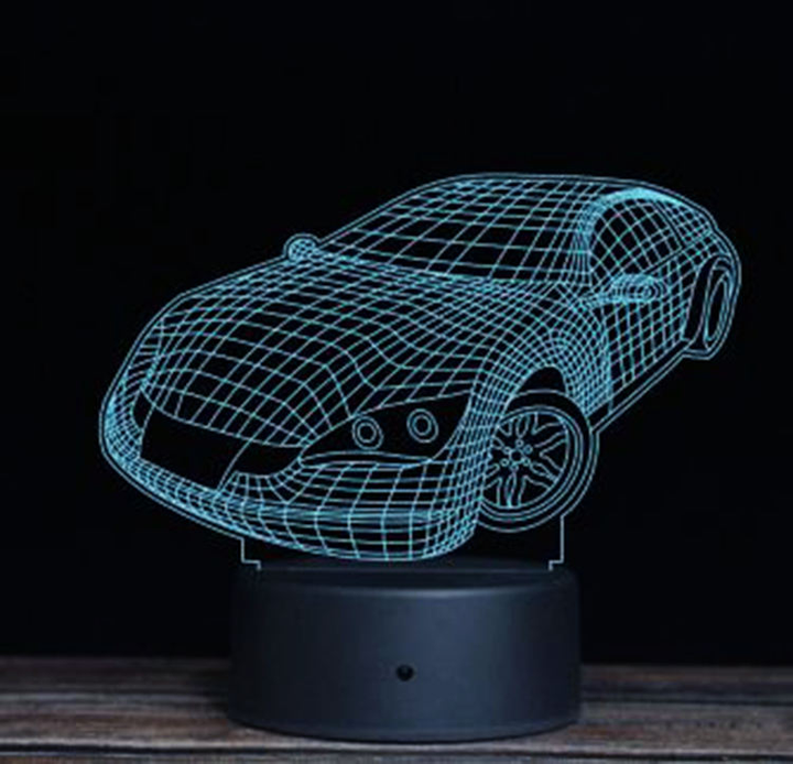 3d Night Light 7 Color Changing Usb Desk Lamp Led Touch Switch Bar ...