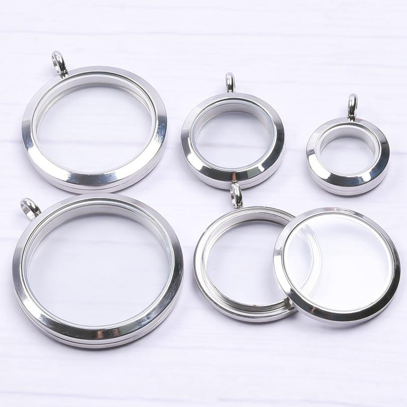 Wholesale DIY Clear Round Glass Locket Pendant Custom Charms for Necklace