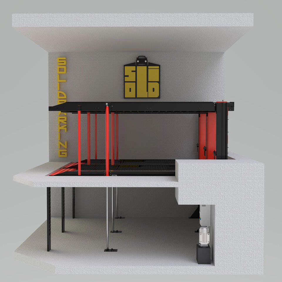 Two-floor Underground Parking Pit Two-pillar Hydraulic Drive Car ...