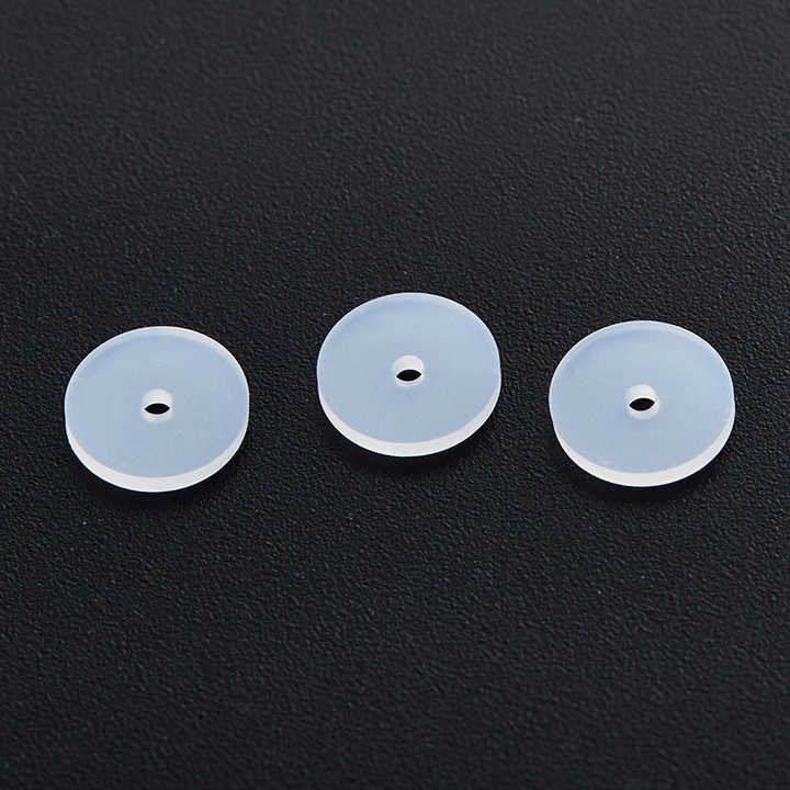 clear Round Silicone Silica Gel Earring Pads Flat Back Stopper Plugs ...