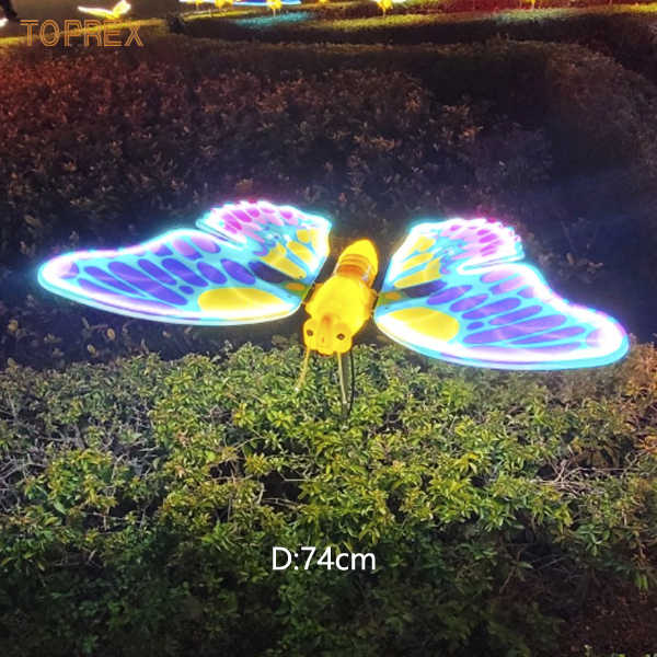 3D Dynamic Color LED Butterfly Lights for Garden Night