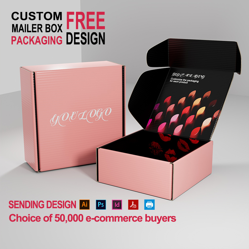 Custom Box Size Logo Corrugated Mailer for Small Business