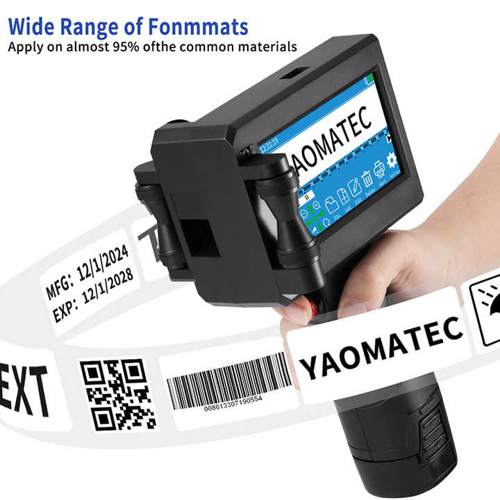 Yaomatec Expiry Barcode Inkjet Handheld Printer - Easy & Reliable