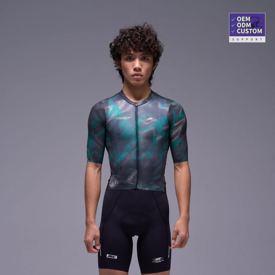 Custom Men's Lightweight Breathable Polyester Cycling Jersey with Quick ...