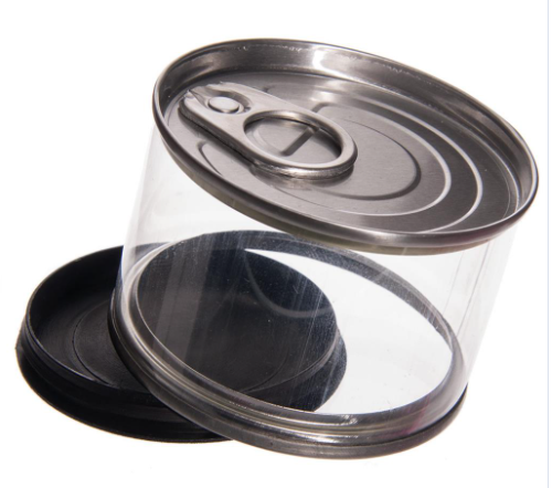 Press in Tuna Cali Cans 3.5g Self Seal Tuna Tins with Black Lids Stash Tins