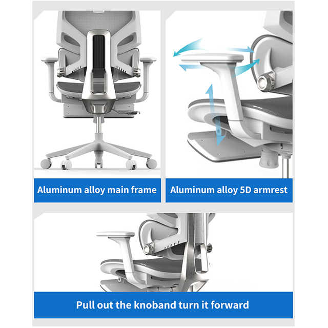 Ceo Executive Mesh Chair Office Ergonomic Chair With Footrest and Back ...