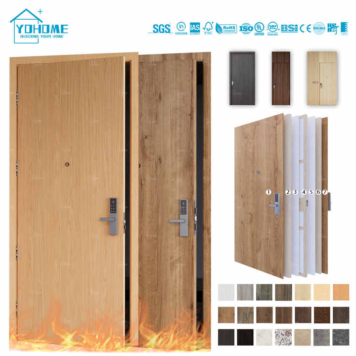 Germany EN 16034 60 Minute Fire Resistant HPL Door HPL Compact Laminate ...