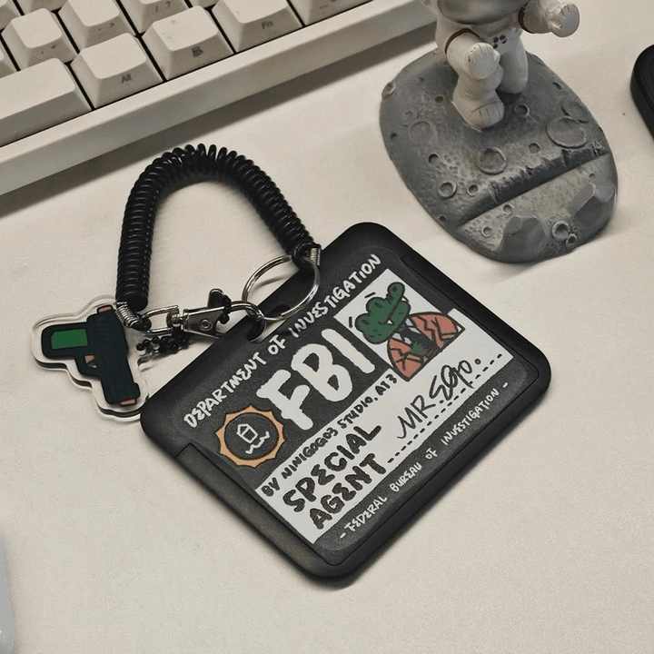 FBI Agent Card Set Bus Student Meal Lanyard Campus Access Control Work ...