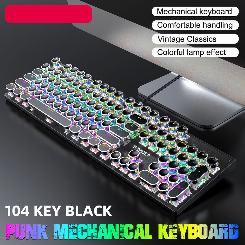 Gaming Keyboard Mouse Mechanical Feeling RGB LED Backlit Gamer ...