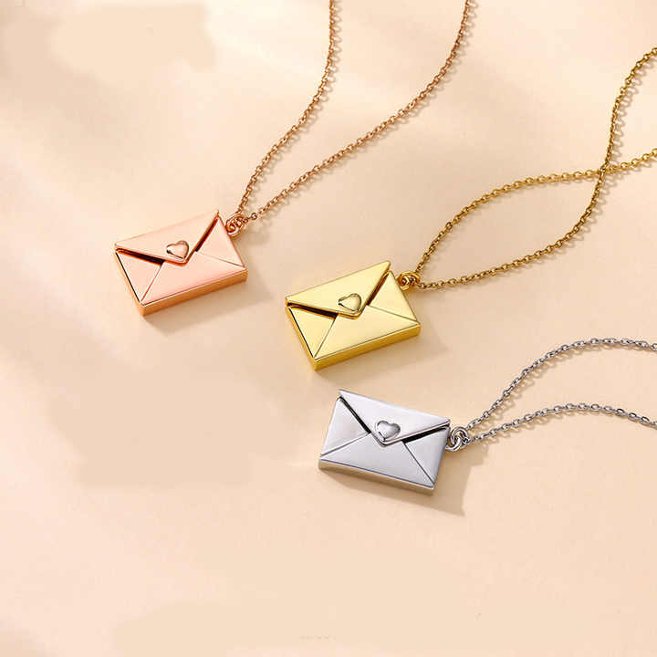 Envelope Necklace - Customizable Fashionable Locket Pendant
