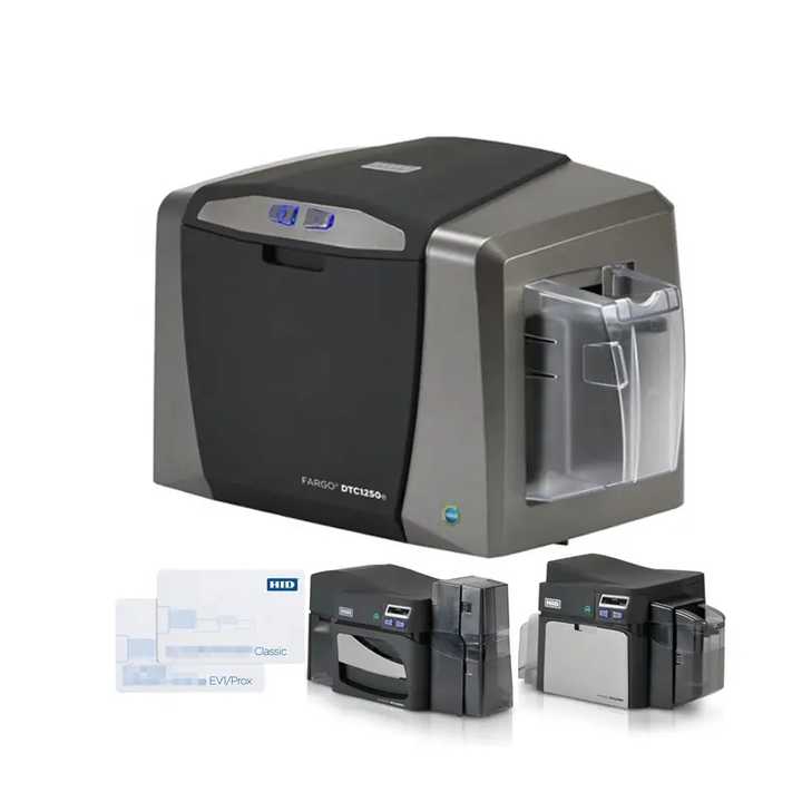 Original HID Fargo PVC ID Card Printer DTC1250e Smart Rfid Card Printer ...