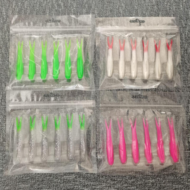8cm 2.6g 6pcs TPE Floating Water Soft Bait Carp Worm Fish Bait Root for ...