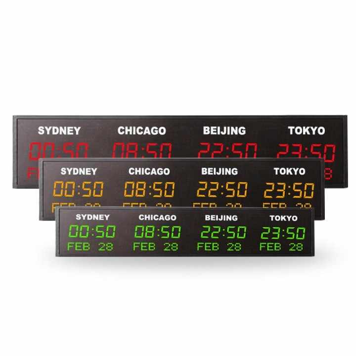 CHEETIE Custom International Time Clock - Multi Zone Digital