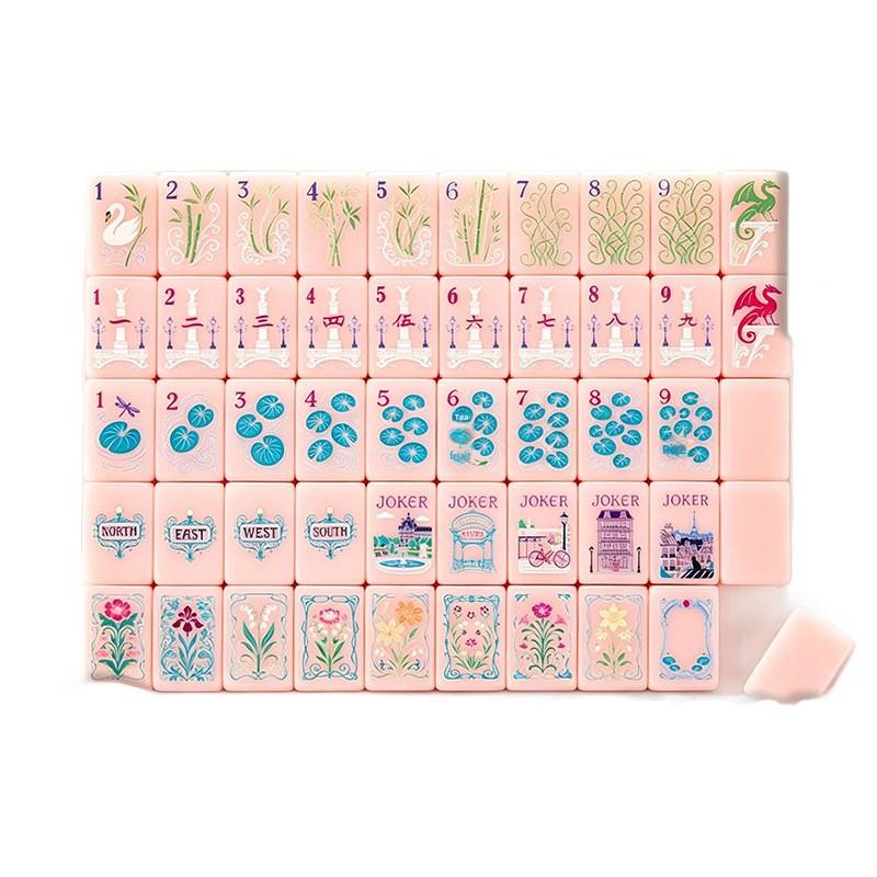 Customizable Single-Layer Acrylic Transparent Mini Mahjong Set Portable ...