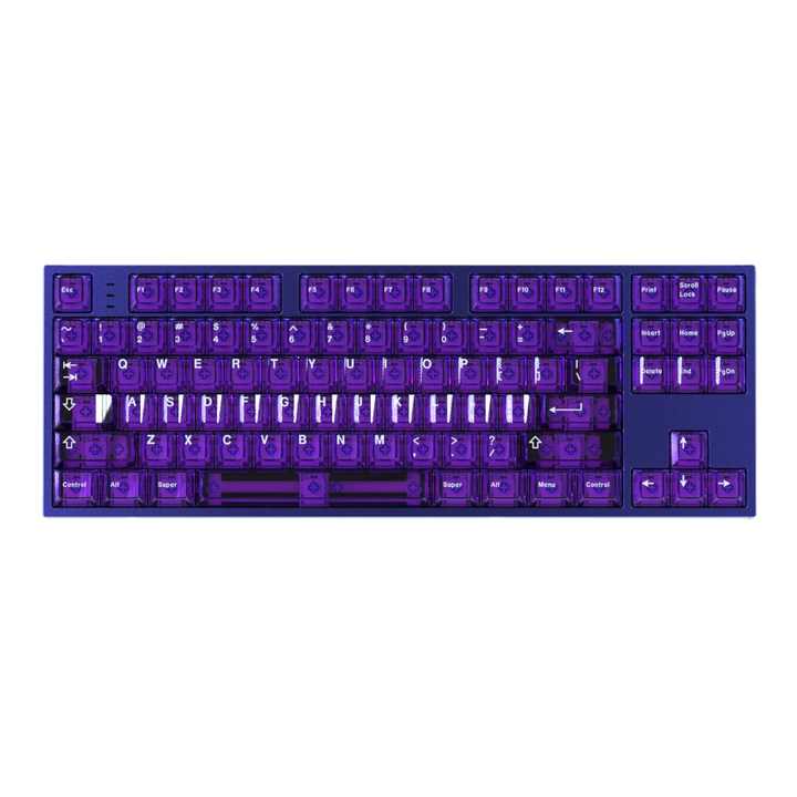 154 Keys/Stes clear purple keycaps plastic keycaps Single color ...
