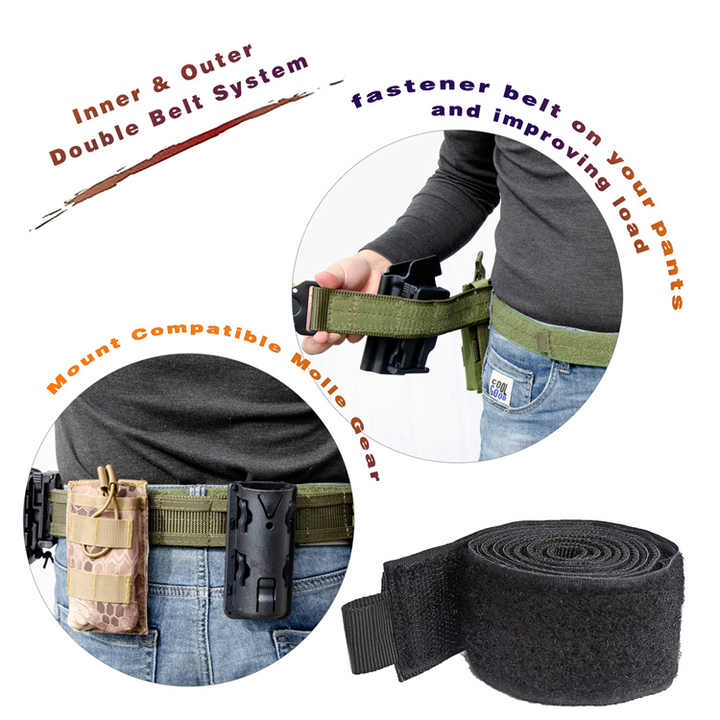 Nylon Tactical Battle Gun Belt with Quick Release Buckle