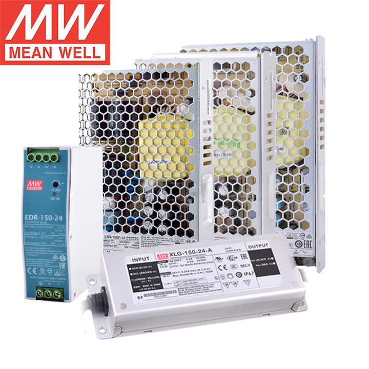 Meanwell LRS XLG EDR LPV 150W 200W 12V 24V 산업용 조명 자동화 디밍이 가능한 LED 드라이버 ...