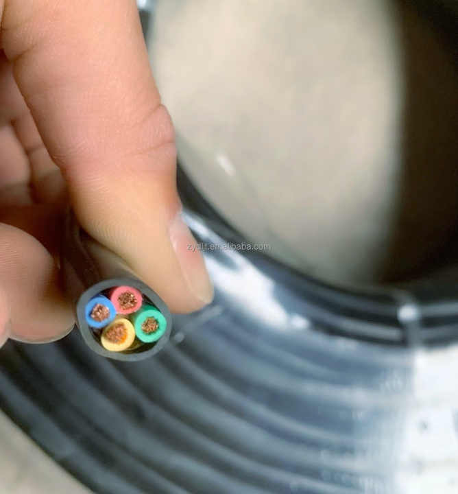 Copper Conductor Royal Cord Flexible Cable RVV 2 3 4 5 Core 1.5mm 2.5mm Electrical Cable Wire ...