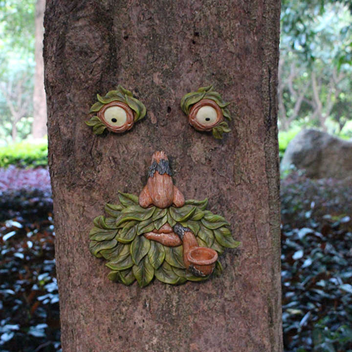 Customized Tree Funny Face Sculpture Garden Tree Faces Decor for ...