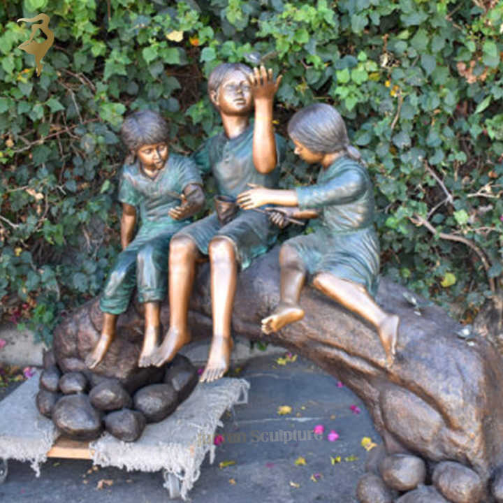 Customized Life Size Metal Copper Kids Figure Statues Bronze Brass ...