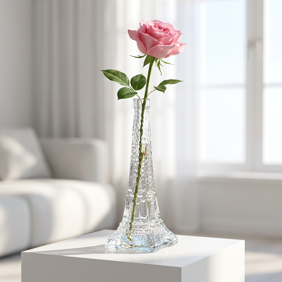 Modern Creative Eiffel Tower Shaped Glass Vases Wedding Table Decor ...
