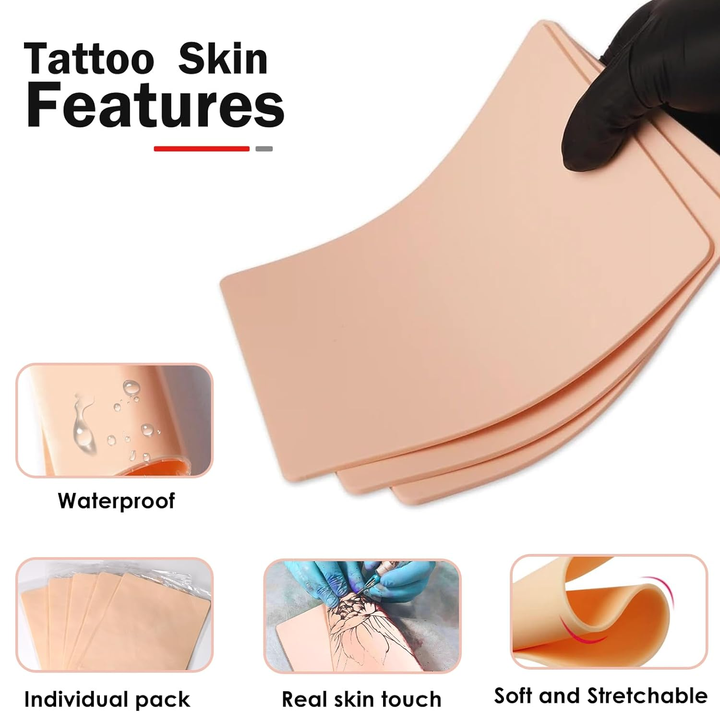 Tattoo Practice Skins 3mm Thick Skin Tattoo Supplies Kit Practice Skin ...