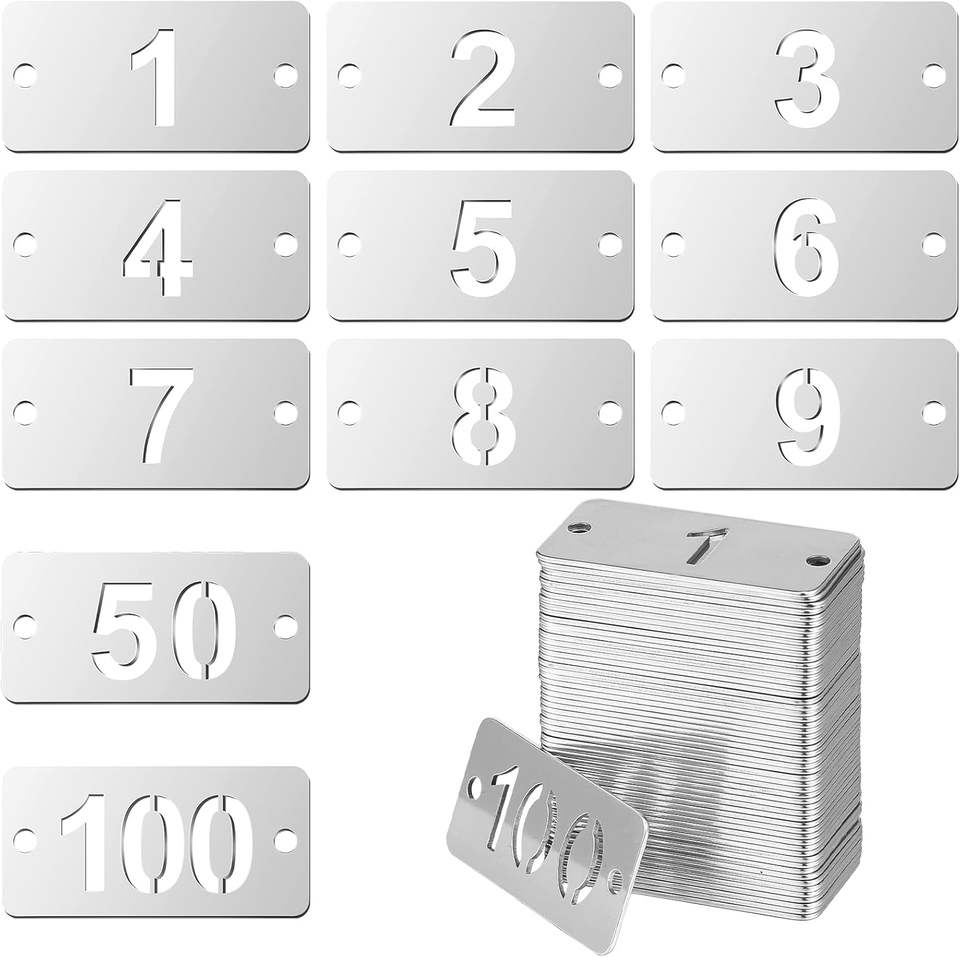 Custom Designer Logo Engraved Rectangle Metal Tags Stainless Steel ...