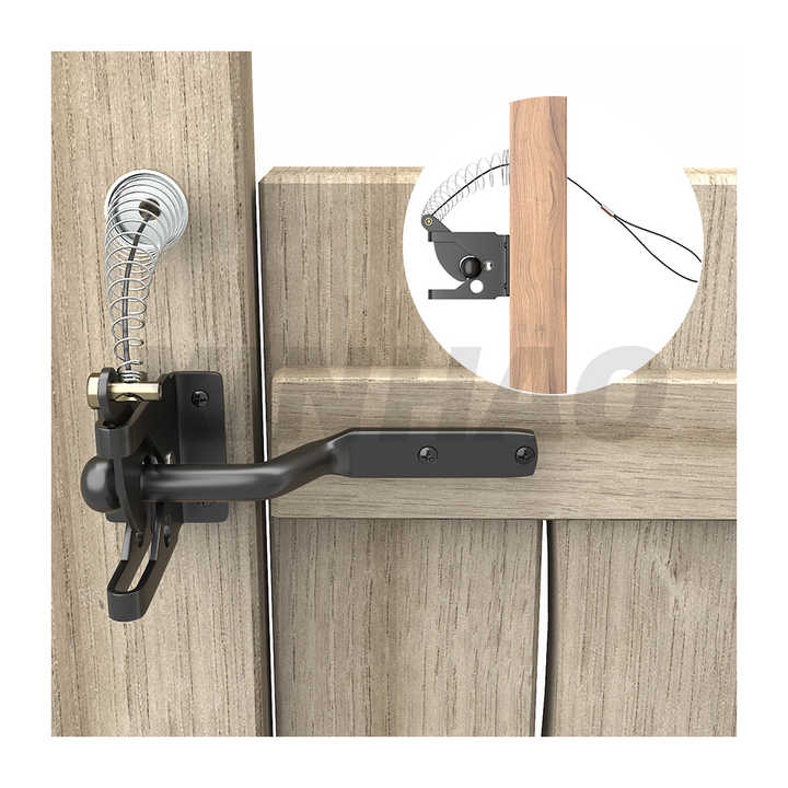 SKYSEN Self-locking Gate Latch Fence Accessories Adjustable Steel ...