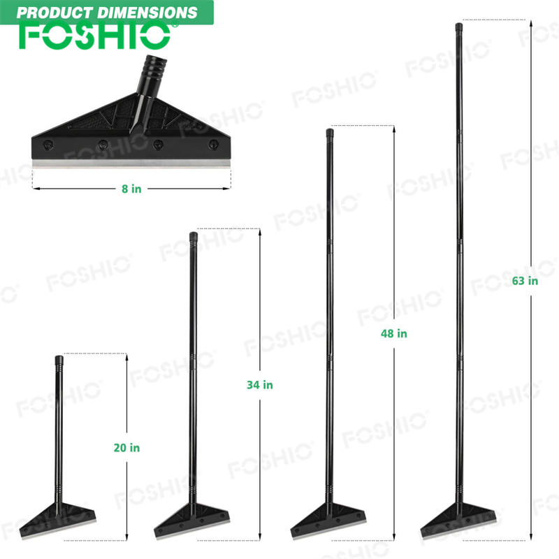 Foshio 8-Inch Heavy Duty Scraper with Long Handle Razor Blade Scraper ...