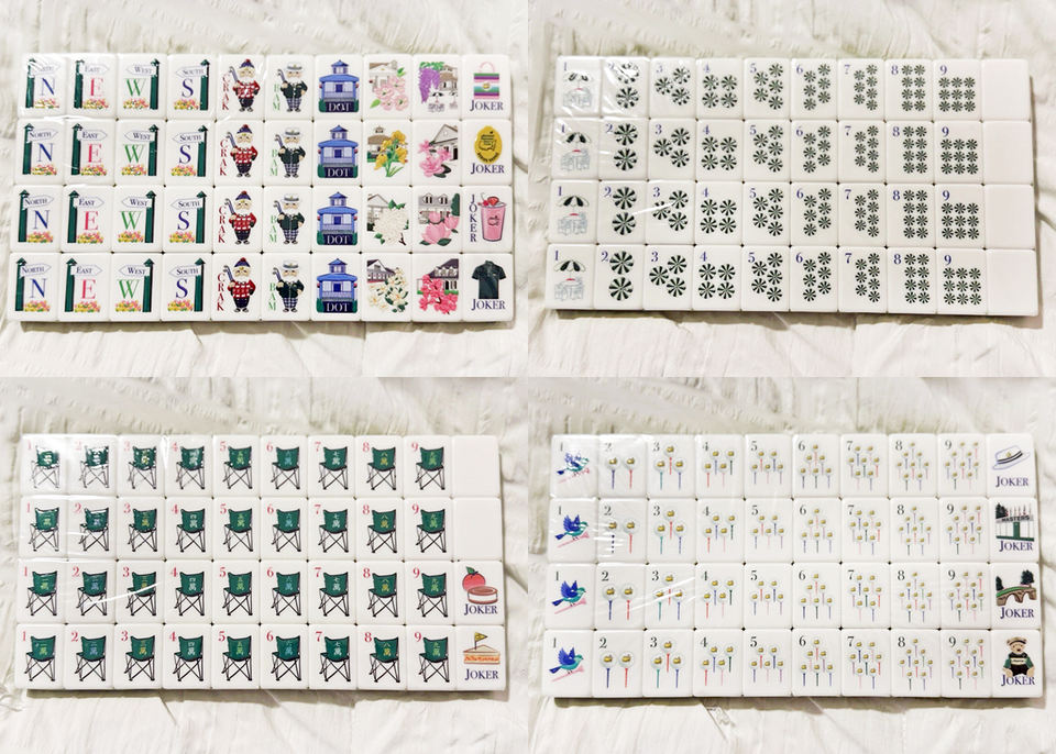 American Version of Luxury Acrylic Golf Master Mahjong Set 160 Tiles ...