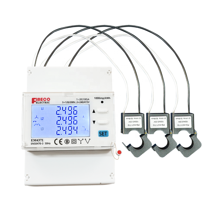 Em4371 0.33v Modbus Three Phase Digital Energy Meter For 3 Phase Smart ...