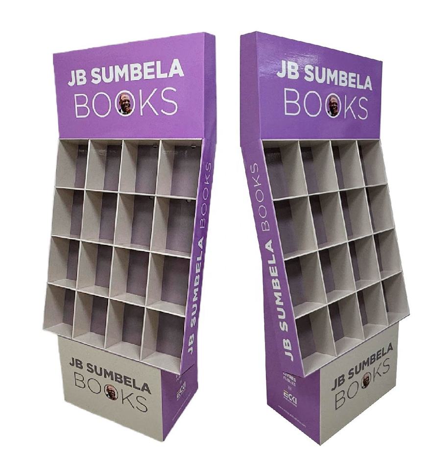Customized Eco-Friendly Corrugated Cardboard Book Display Stand ...