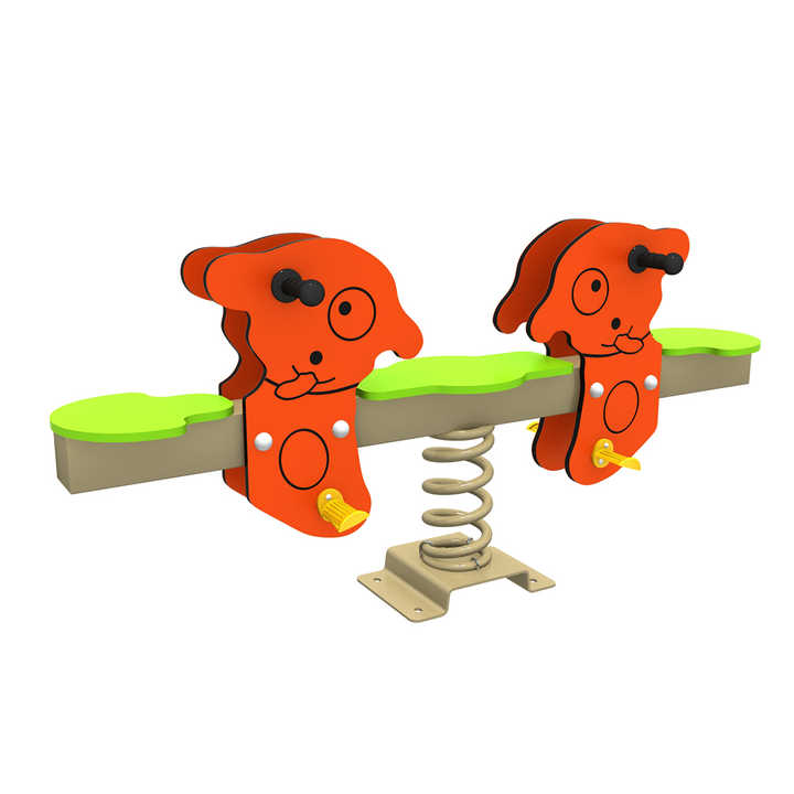 Playground PE Spring Seesaw Theme Park Equipment PE Plate Spring Animal ...