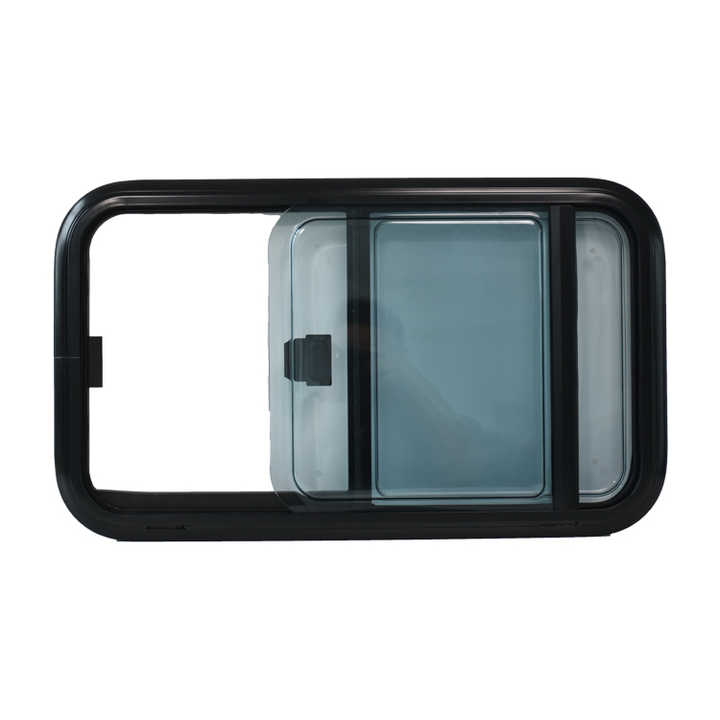 Jishun Camper Sliding RV Window with Pleated Curtain and Fly Screen Van ...