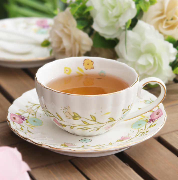 Luxury Porcelain Floral English Afternoon Tea Set Ceramic Pumpkin Tea ...