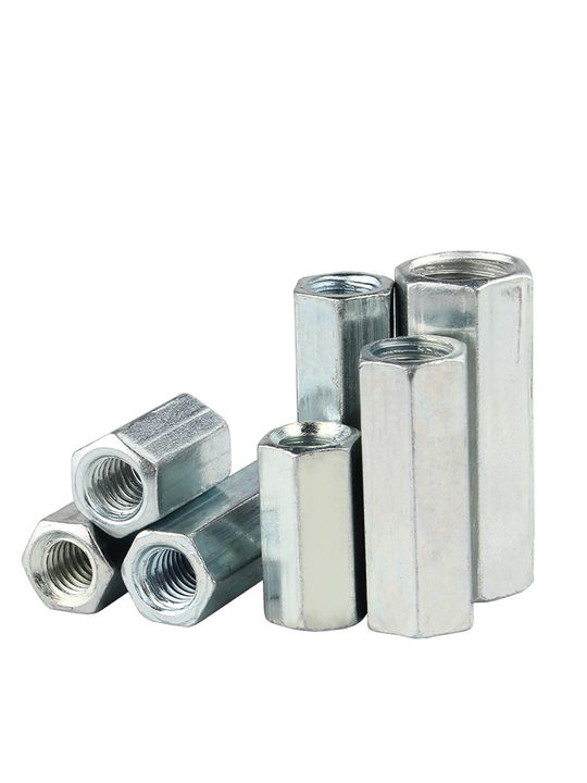 Metric Long Rod Nut Female Thread Straight Fitting Hex Rod Connector ...