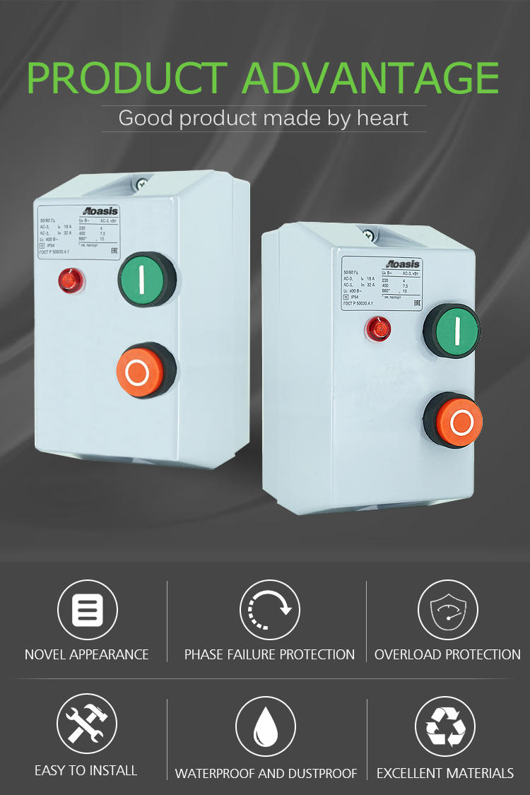 Hot Sale DOL QCX2-09 LE1-09 9A 400V 3 Phase Solenoid Starter with ...