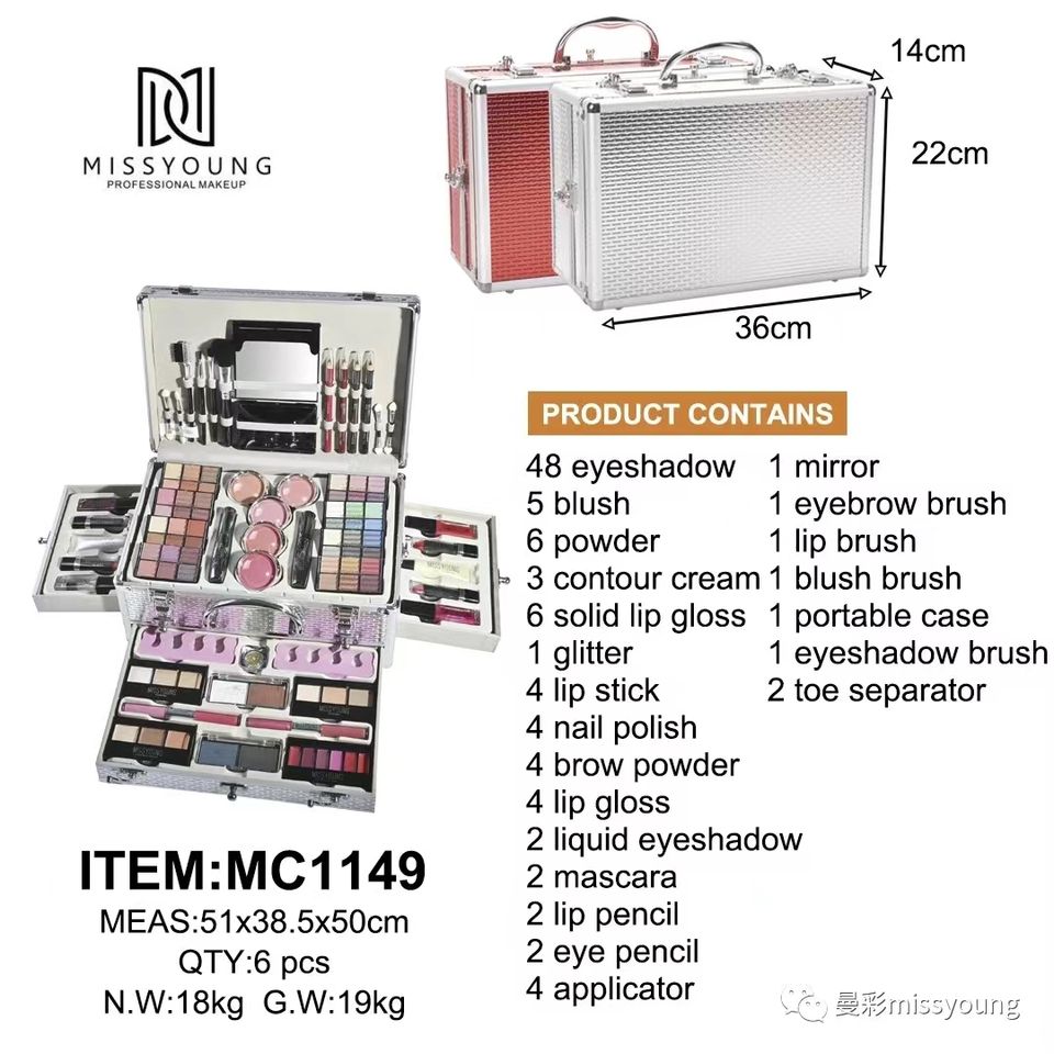 Miss Young Makeup Kit Box - Eco-Friendly Full Set for Women, Includes ...