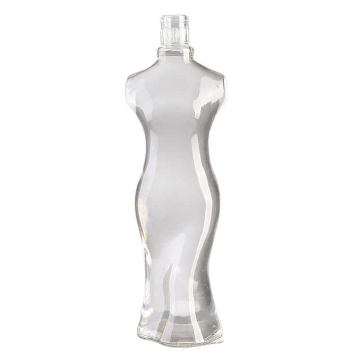 California Elegant Women Body Shaped Glass Bottle for Vodka Whiskey
