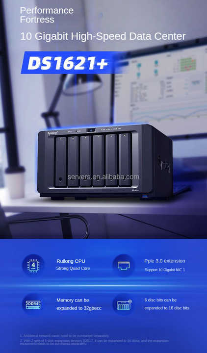 Synology Ds1621+ - Efficient 6 Bay NAS for Enterprise
