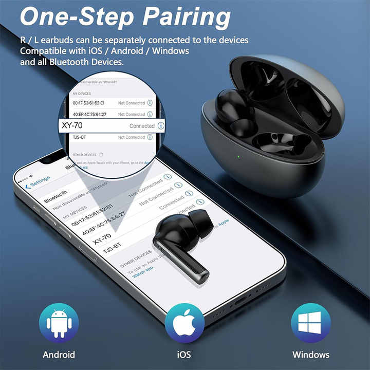 Wireless Charging TWS Earbuds with Noise Canceling