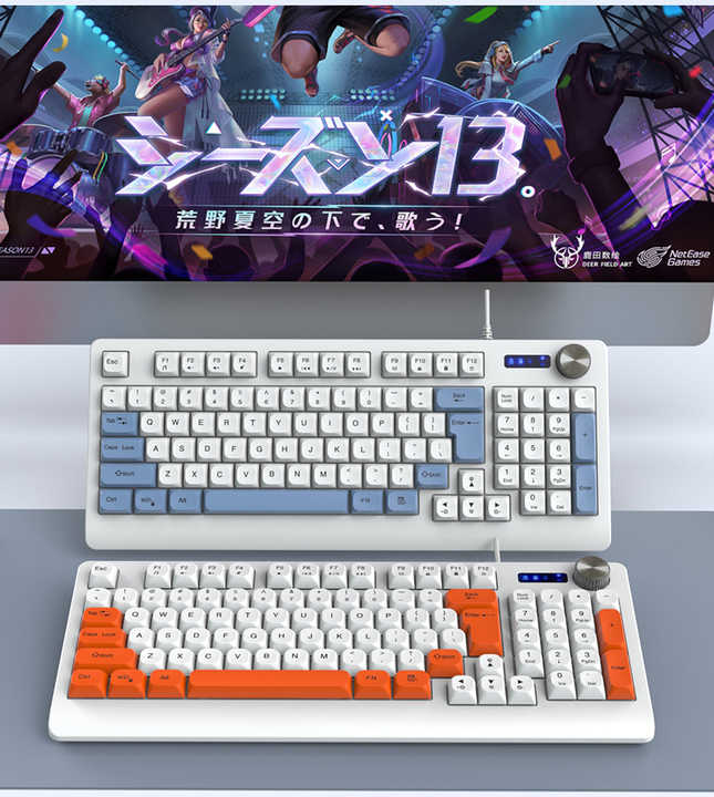 K93 Wired Knob RGB 93 Keys - Gaming Keyboard with Anti-ghosting