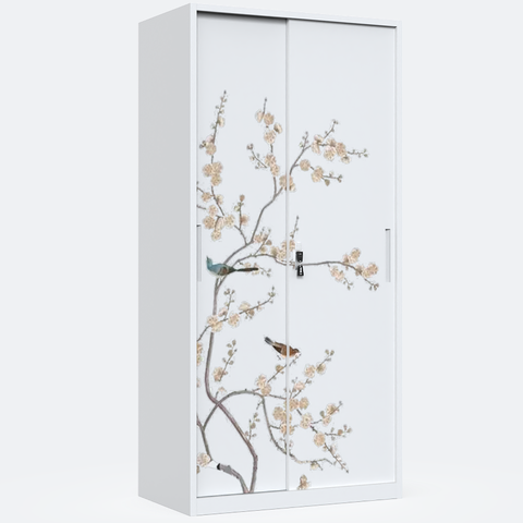 Office Metal Tall Garage Storage File Cabinet with Locking 2 Doors ...