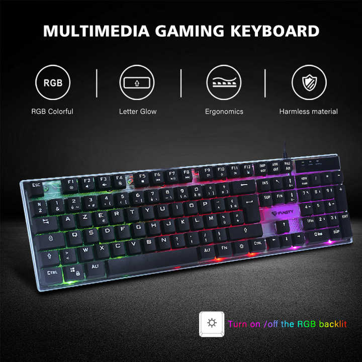 Shenzhen Teclado Gamer Computer Mekanik Klavye Wired Rgb Backlit Fully ...