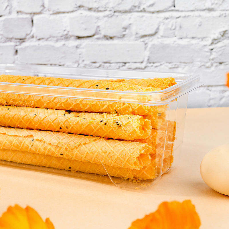 Baked Transparent Green Egg Roll Plastic Packaging Box Food Cake Pastry ...