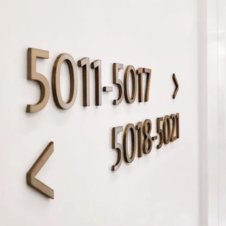 Customized black solid metal door letters stainless steel cut letters ...